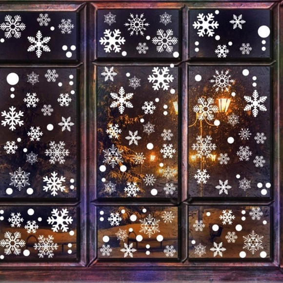 Art | 2x 18pcs White Snowflakes Window Decals Stickerschristmas Winter ...